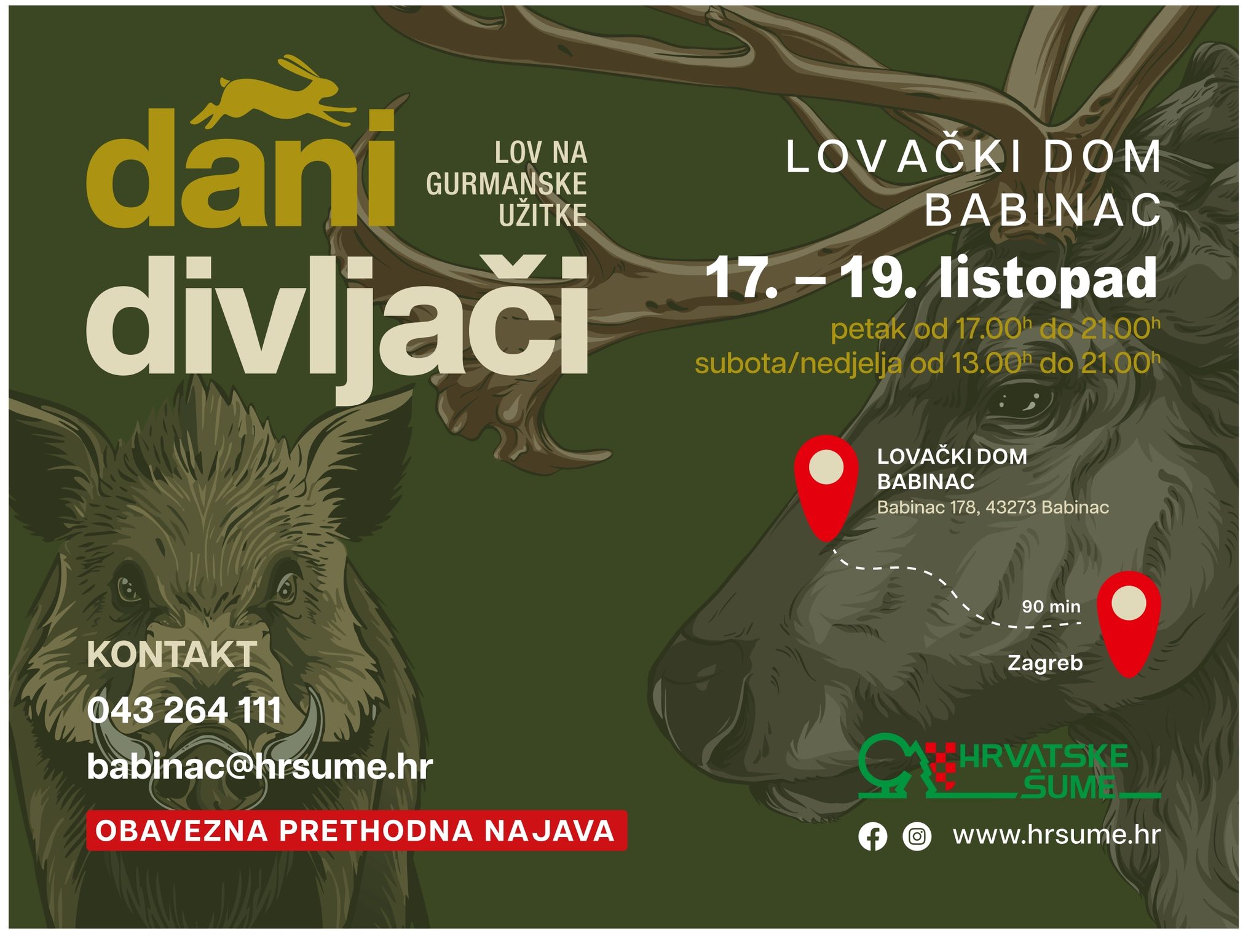 Stižu ćevapi od divljači, lovački kotlić, divlje prase ispod peke ...
